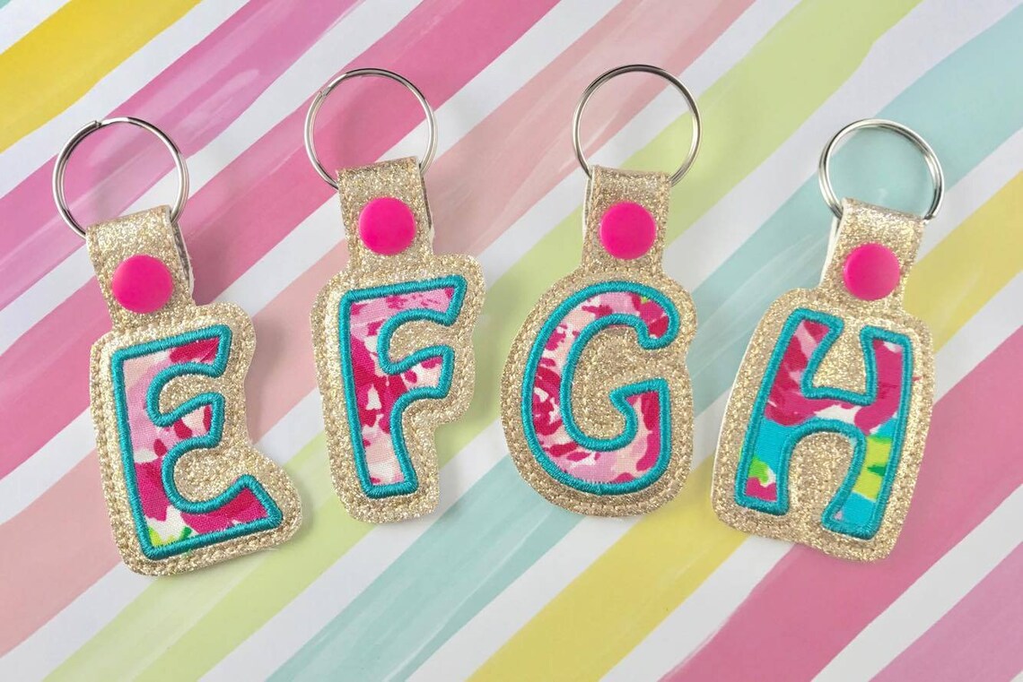 Complete Letter Alphabet Set Applique Snap Tab Embroidery - Etsy