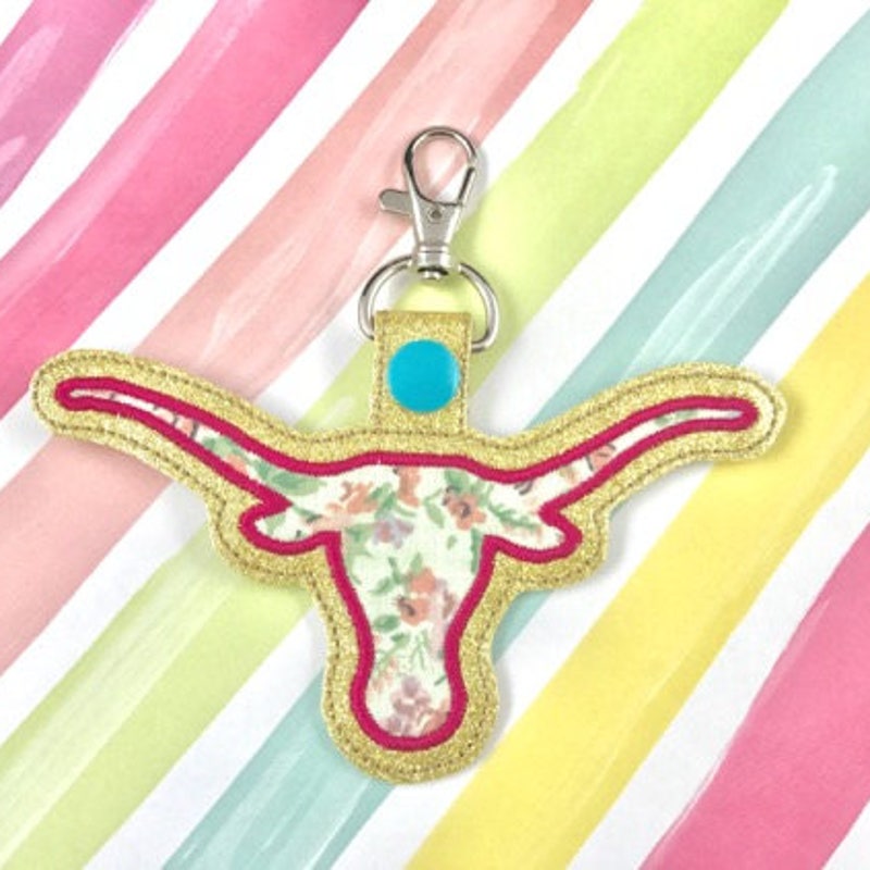 Longhorn Applique - Etsy