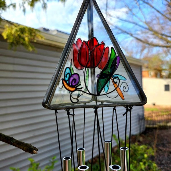 Stained Glass Wind Chimes - Etsy