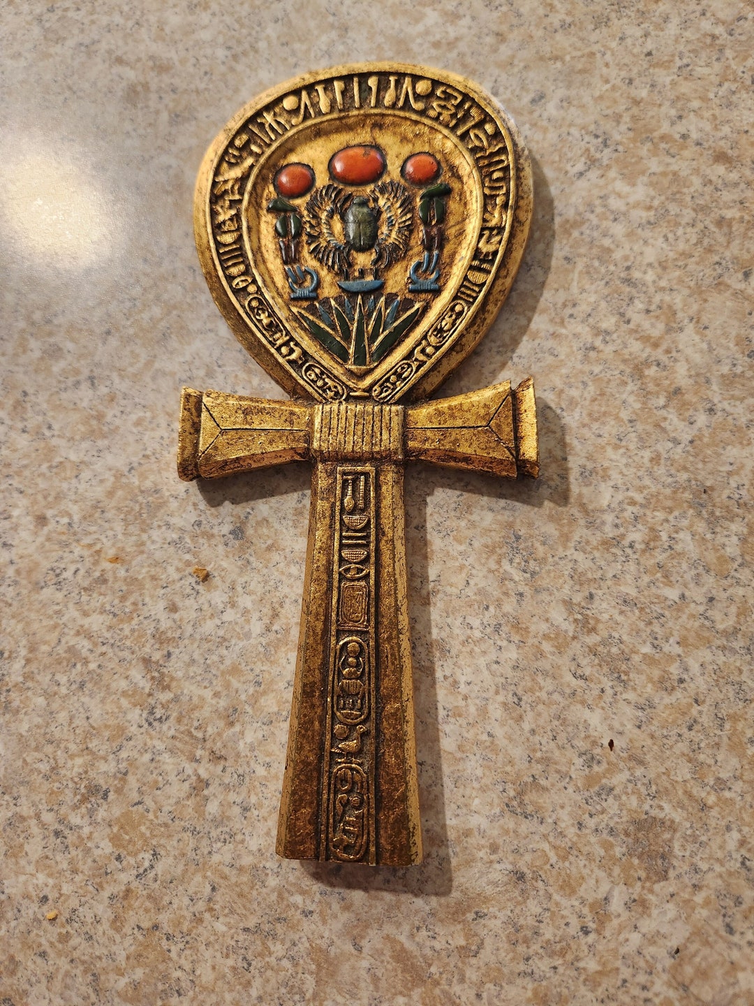 Egyptian Ankh Hand Mirror...vintage...gold - Etsy