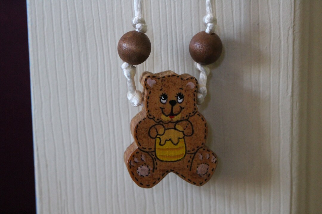 Hand Painted Bear and His Honey Pot - Etsy