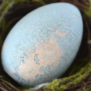 French Blue Chippy Easter Egg, Tiered Tray Decor, Easter Decor ...