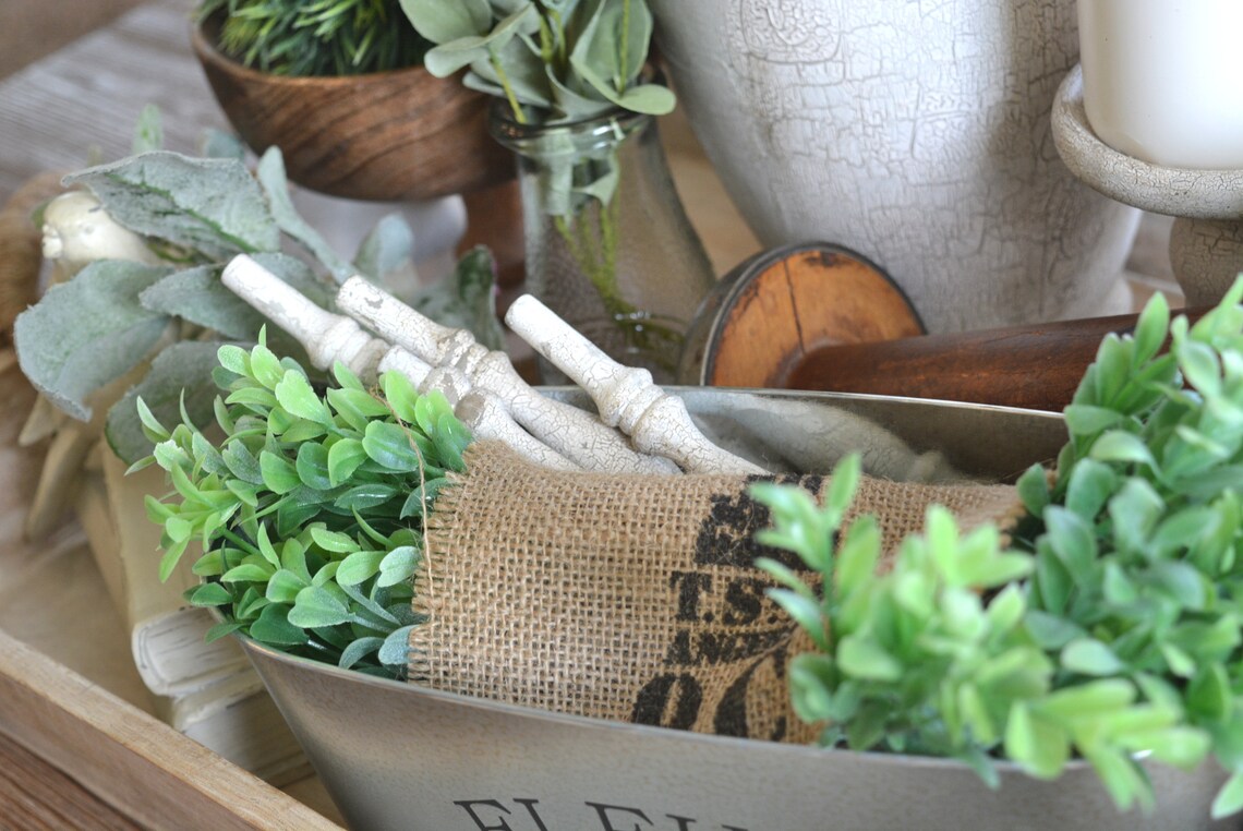 Chippy Spindles Wood Spindles Tiered Tray Decor Chippy - Etsy