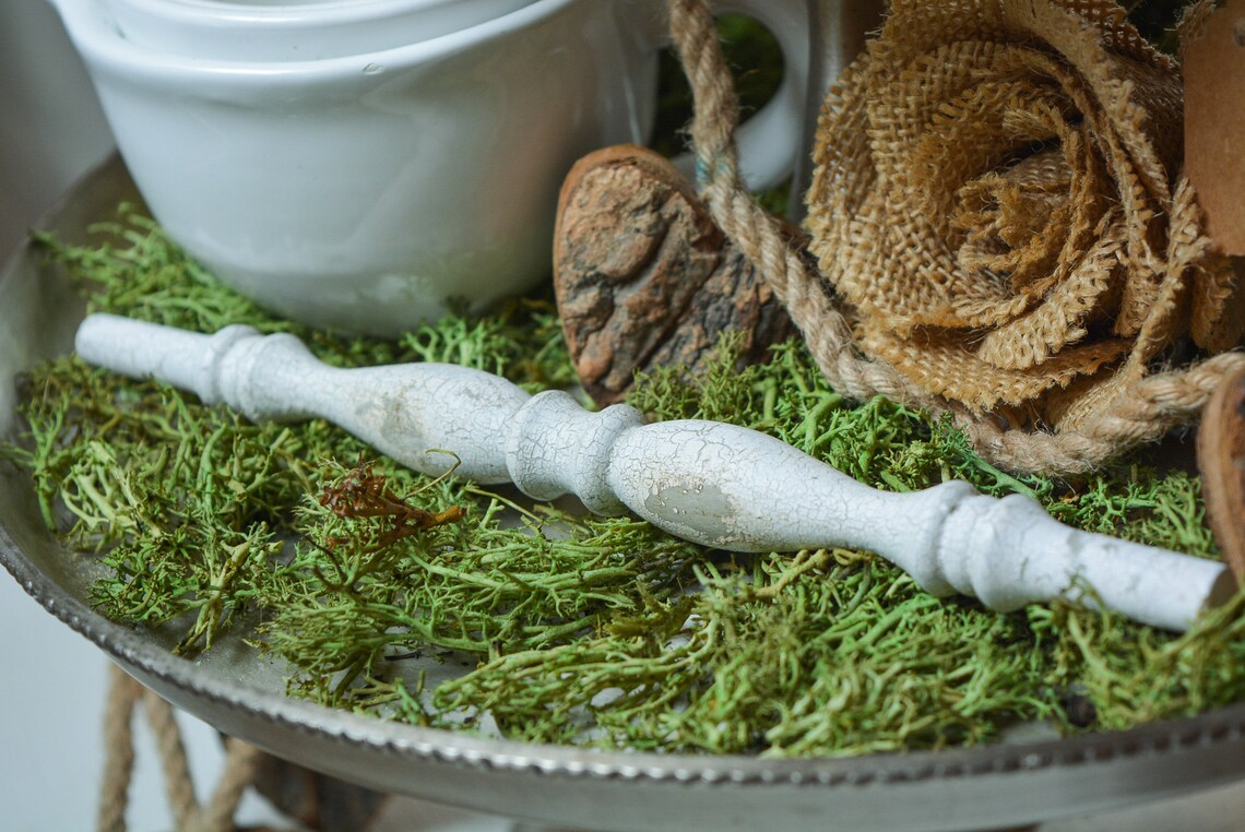 Chippy Spindles Wood Spindles Tiered Tray Decor Chippy - Etsy