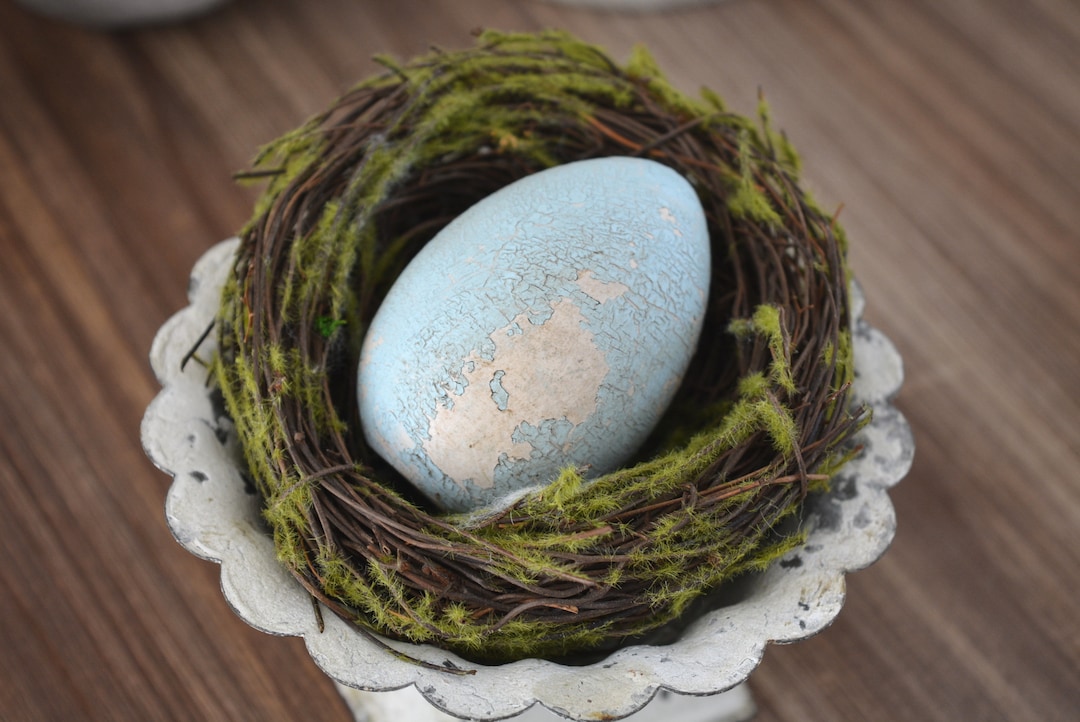 French Blue Chippy Easter Egg, Tiered Tray Decor, Easter Decor ...
