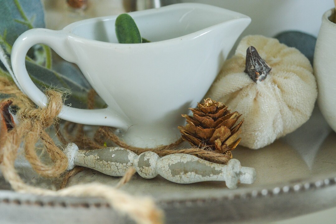 Mini Chippy Spindle, Wood Spindles, Tiered Tray Decor, Chippy White ...