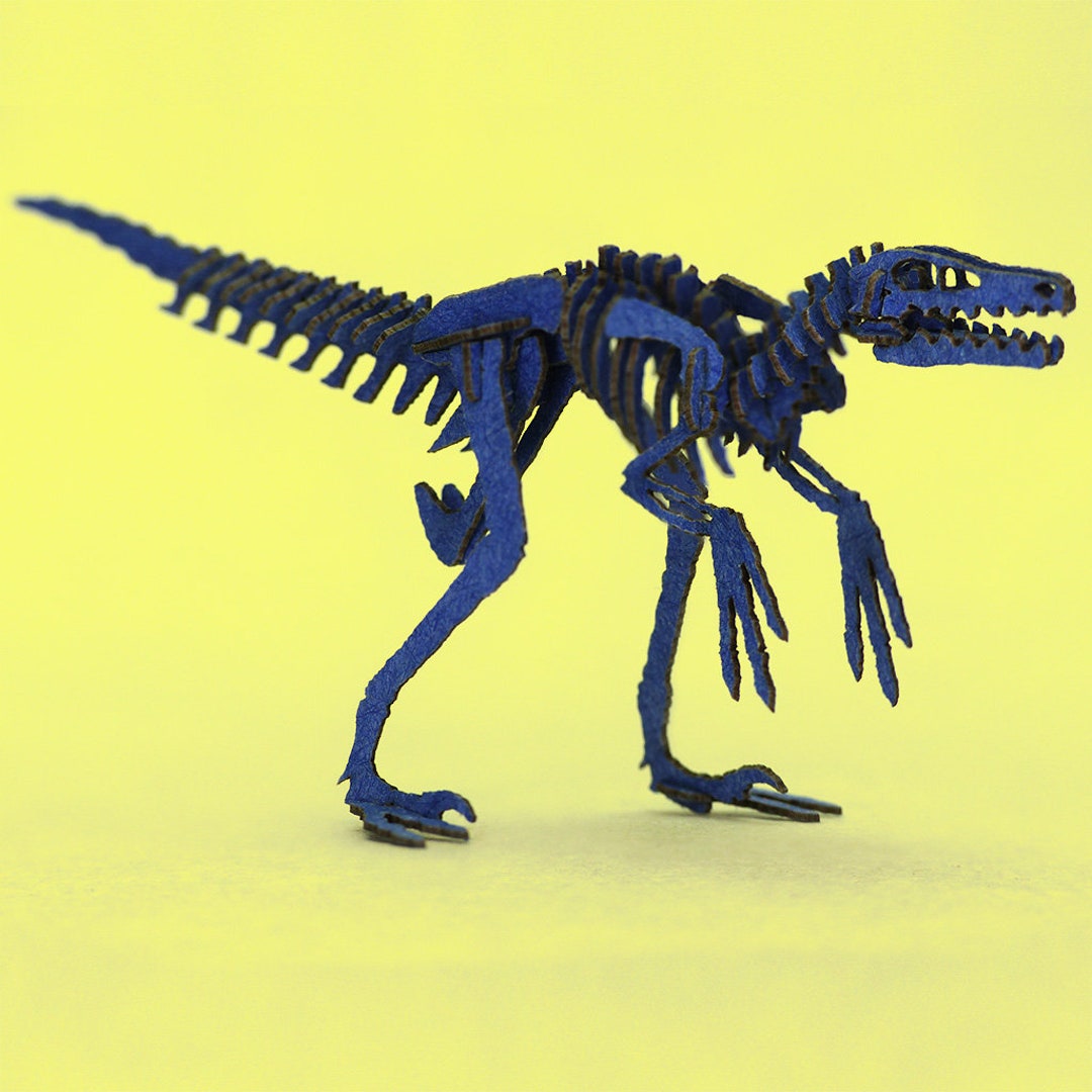 Blue Velociraptor Mini Skeleton Bones - Etsy