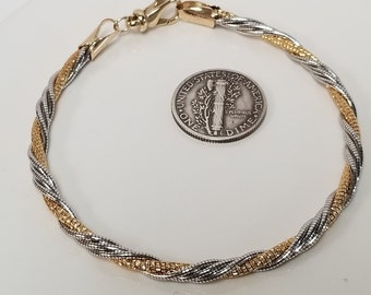 White Gold Rope Bracelet - Etsy