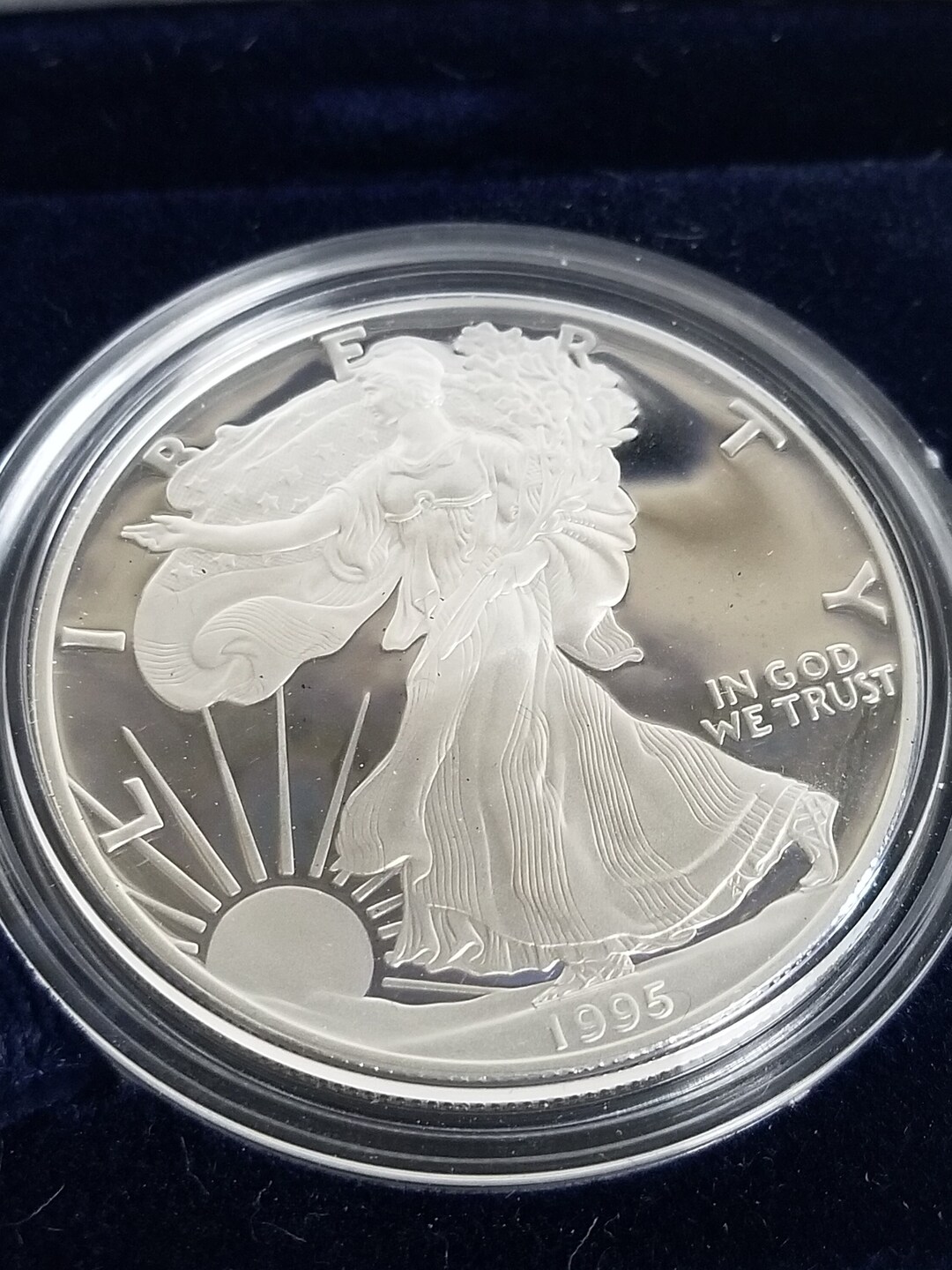 1995 P Proof Silver Eagle Dollar US 1 Oz Coin Bar P Mark - Etsy