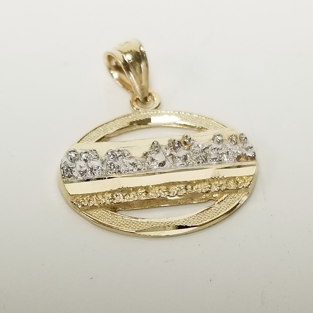 Sale 3/4" Estate 14k Yellow White Gold Jesus Christ Disciples Lord's ...