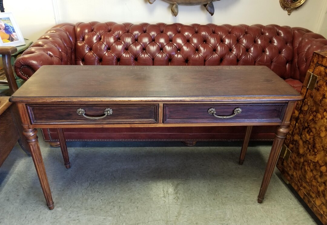 Estate Vintage Henredon Sofa Table Side Desk Wall Console Beautiful ...