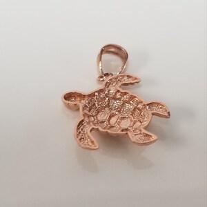 3/4" Estate 14k Rose Gold Ocean Sea Snapping Turtle Pendant Charm ...