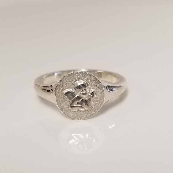 Silver Angel Ring - Etsy