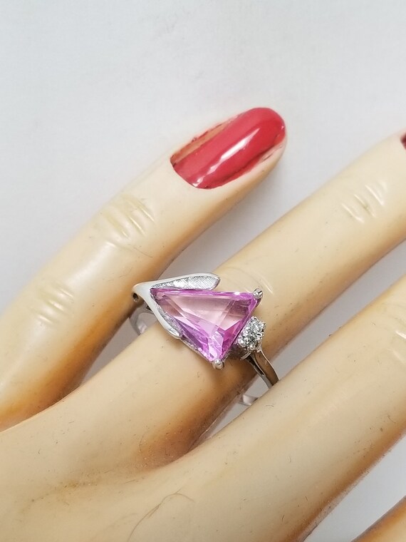 3.30 Grams Ring Size 10.25 Estate 10k White Gold Natu… - Gem