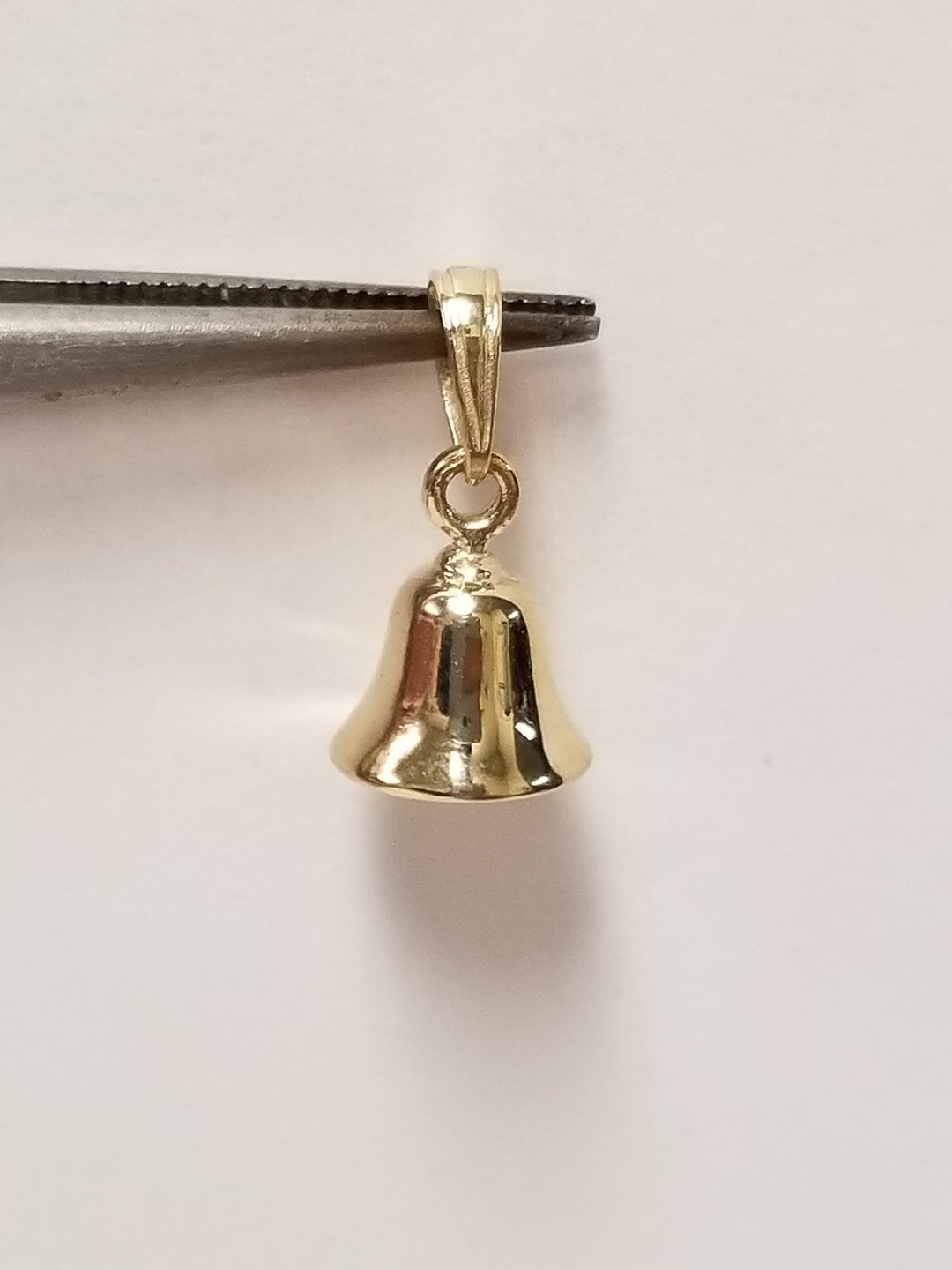 1/2" Estate 10k Yellow Gold Bell Clapper Pendant Charm Farm Dog Cow ...