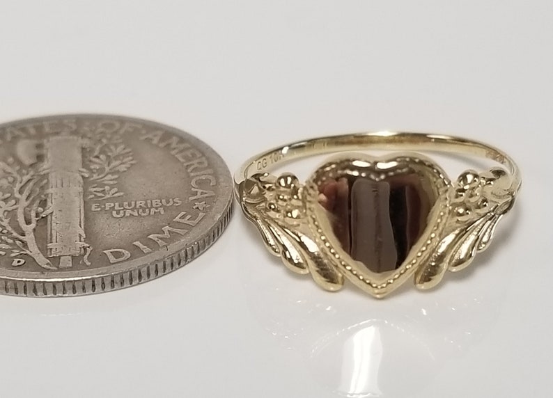 Size 3 Sale Estate 10k Yellow Gold Monogram Cursive Initial Capital ...