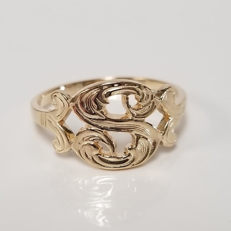 Letter S Ring - Etsy