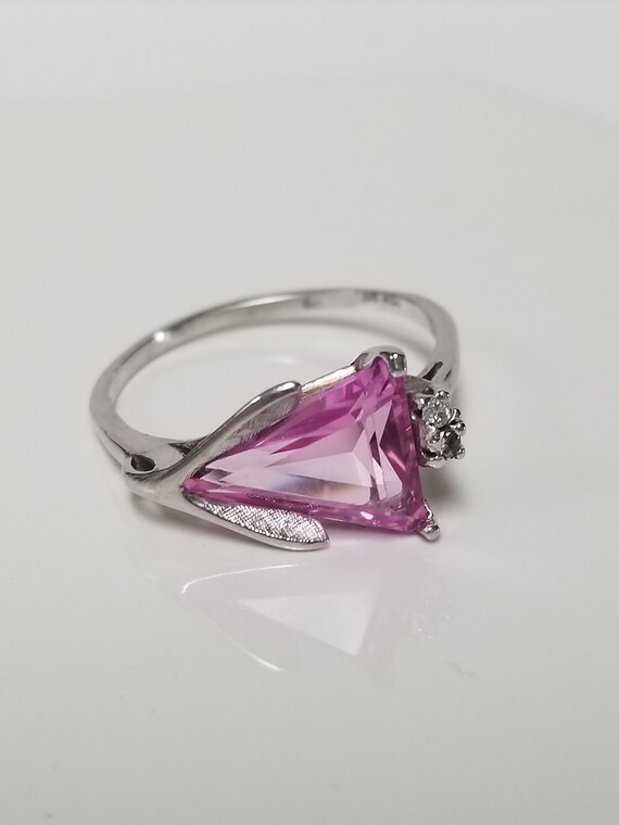 3.30 Grams Ring Size 10.25 Estate 10k White Gold Natu… - Gem