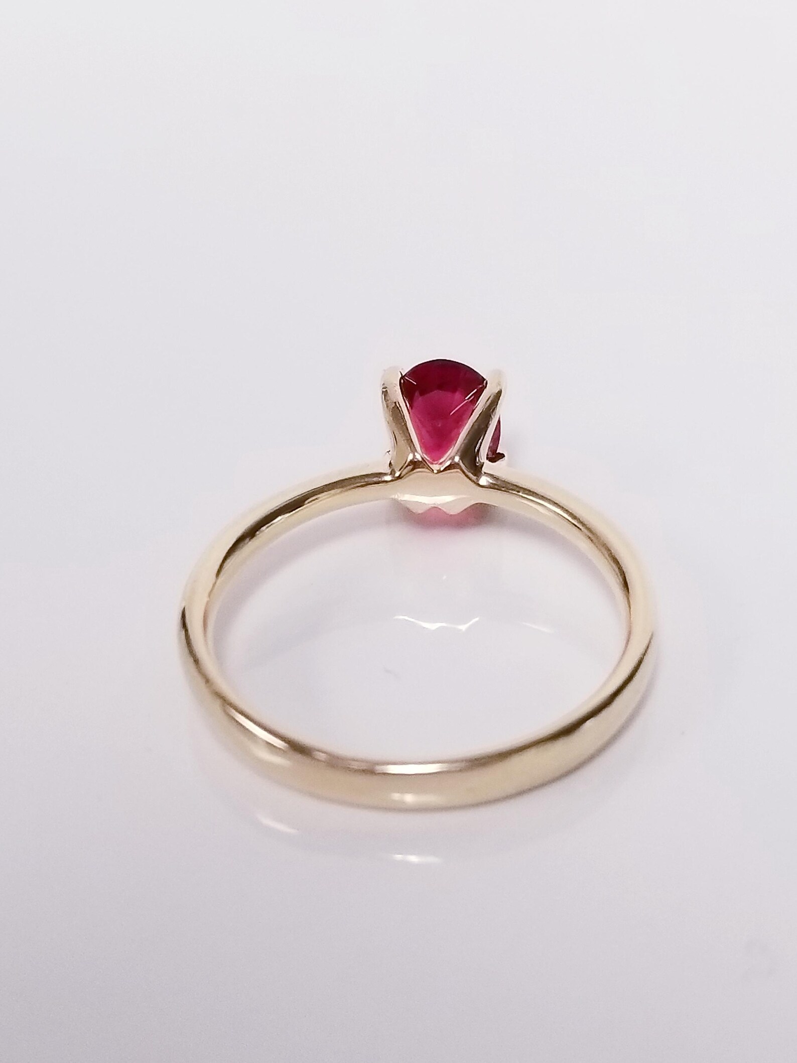 2.47 Grams Sale Size 6.25 Estate 14k Yellow Gold Red Ruby .75ct Natural ...