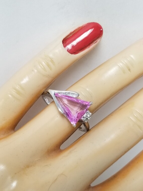 3.30 Grams Ring Size 10.25 Estate 10k White Gold Natu… - Gem