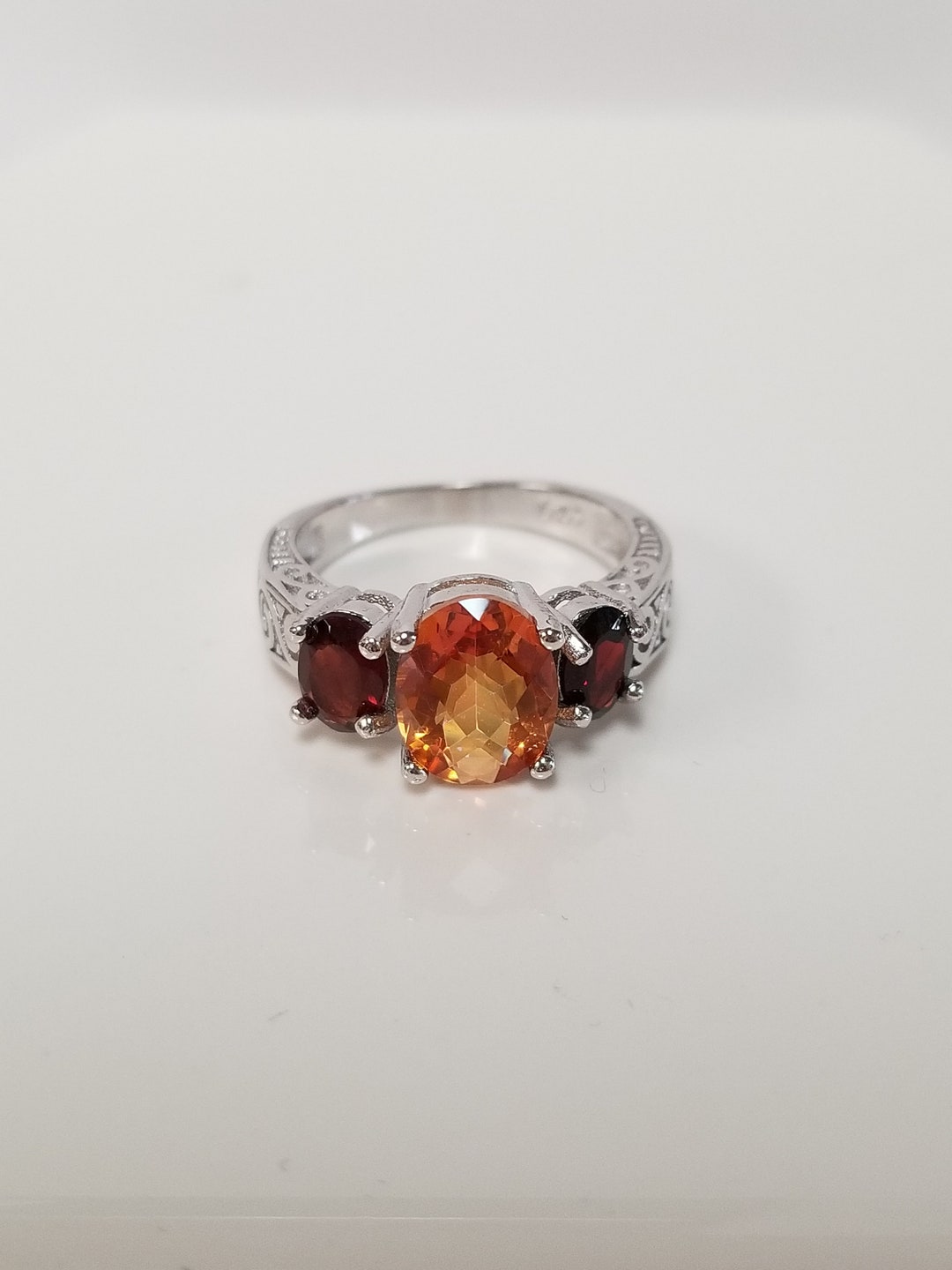 Size 6 7.25 or 8 Estate Sterling Silver 925 Natural Mystic 1ct Azotic ...