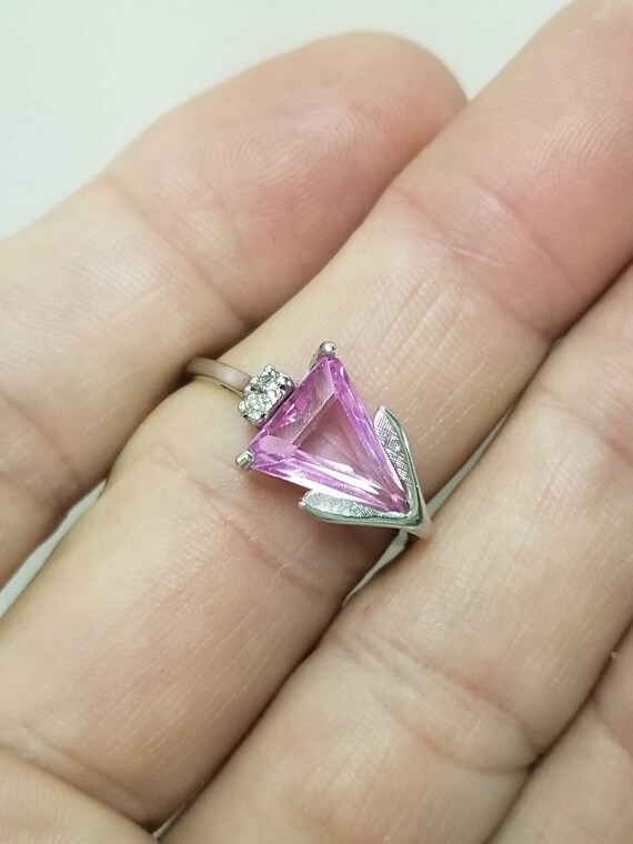 3.30 Grams Ring Size 10.25 Estate 10k White Gold Natu… - Gem