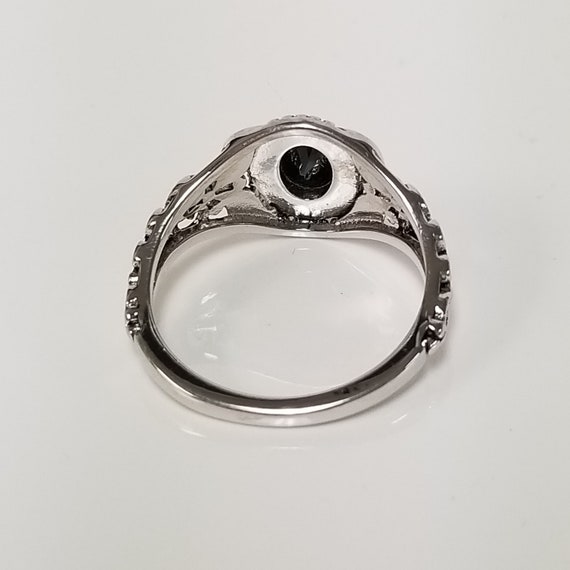 GroBe 5 bis 10 Nachlass Sterling Silber 925 Southwestern Style Schwarz .35ct Onyx Ring R77 2 Etsy