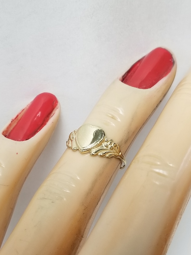 Size 3 Sale Estate 10k Yellow Gold Monogram Cursive Initial Capital ...