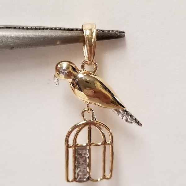 Bird Charm Gold - Etsy