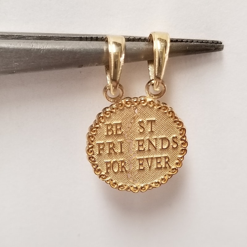 Gold Best Friend Charms - Etsy