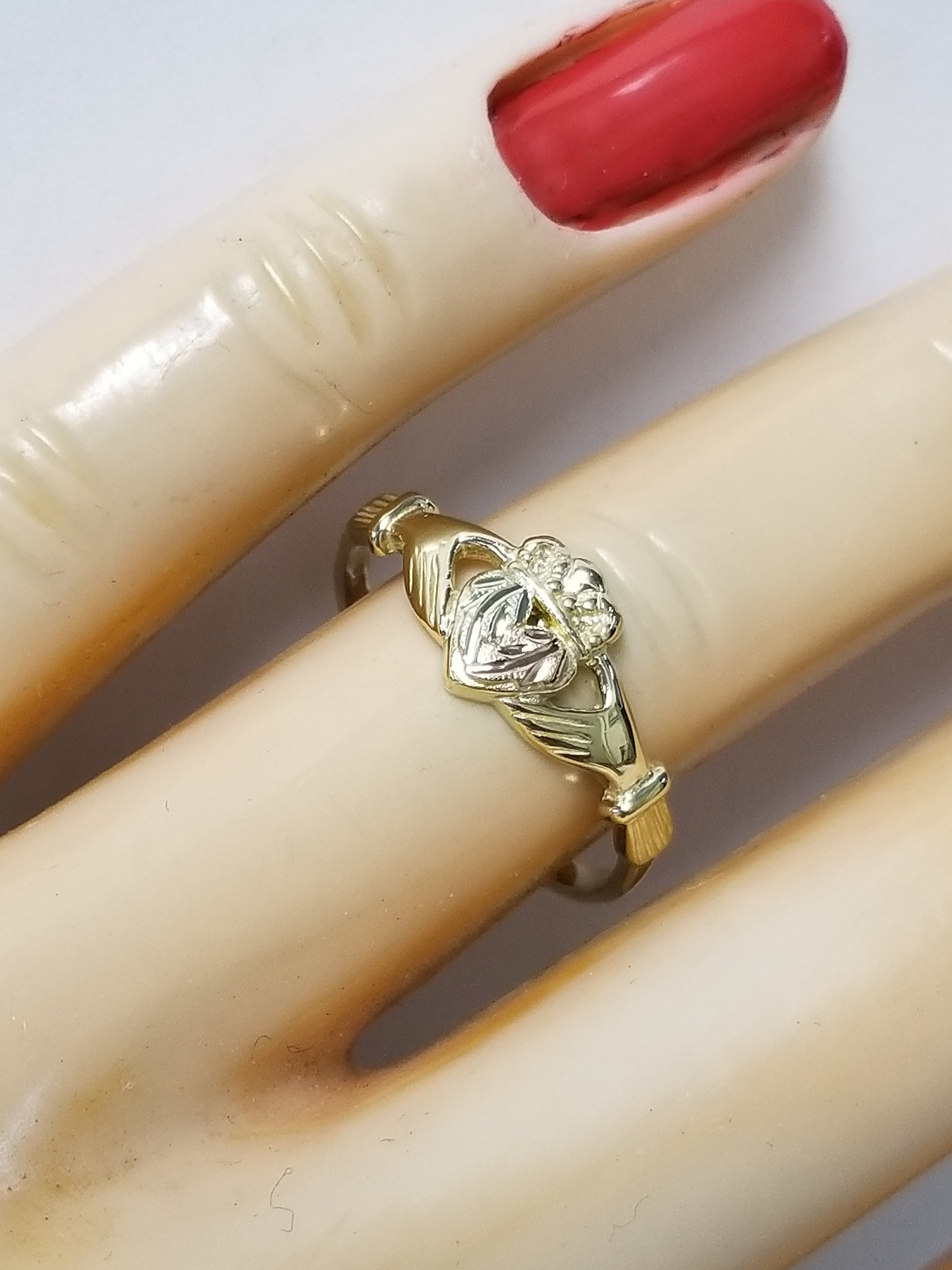 Size 7 Estate 10k 12k Yellow Rose Gold Leaf Grapes Black Hills Gold ...