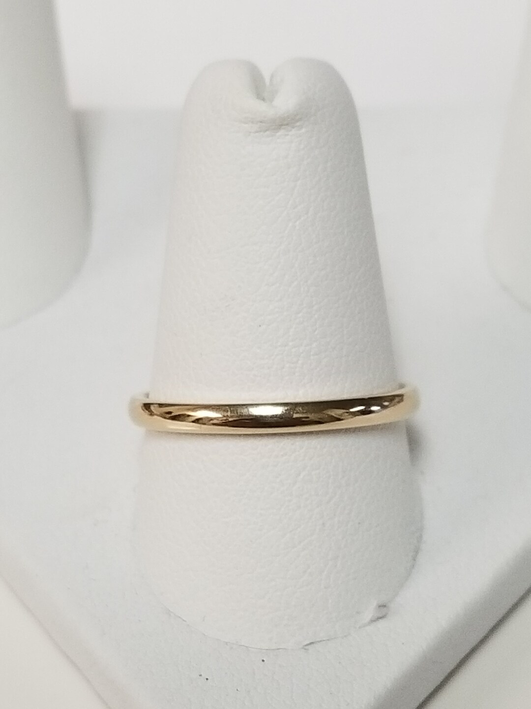 Size 4 5 6 7 Estate 10k Yellow Gold Wedding 2mm Band Dome Ring Stack ...