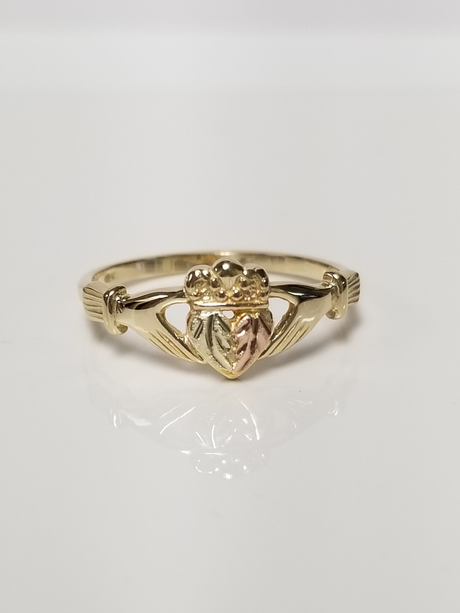 Size 7 Estate 10k 12k Yellow Rose Gold Leaf Grapes Black Hills Gold ...