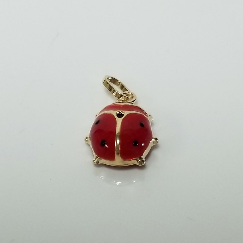 5/8 Estate 14k Yellow Gold Enamel Red Black Ladybug - Etsy