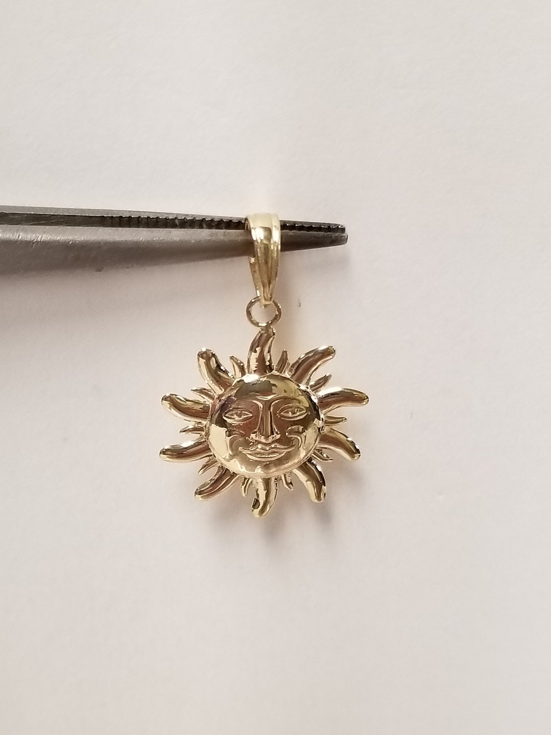 3/4" Estate 10k Yellow Gold Sun Sunshine Pendant Charm G352 - Etsy