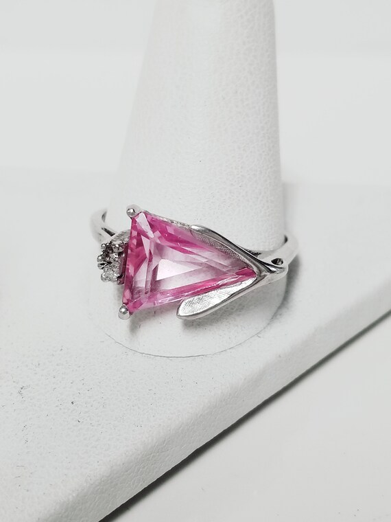 3.30 Grams Ring Size 10.25 Estate 10k White Gold Natu… - Gem