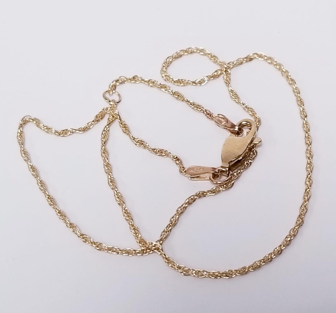 10" to 11" Estate 10k Yellow Gold .50mm Twist Rope Anklet Beach ...