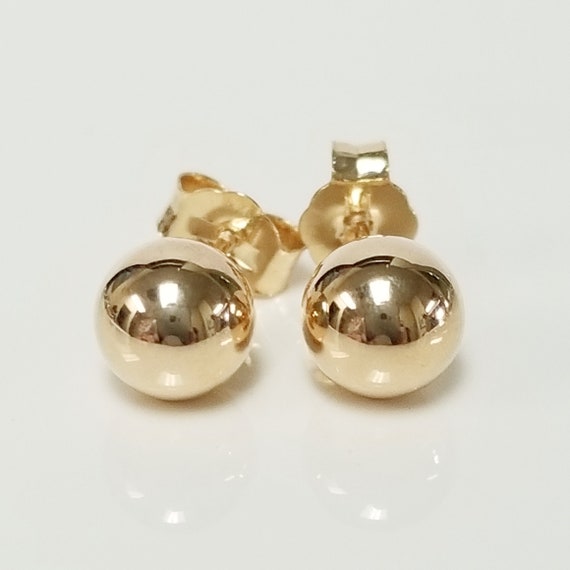 Screw Post 4mm or 5mm Estate New 14k Yellow or White Gold Ball - Etsy