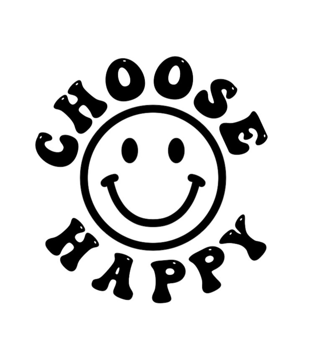 Choose Happy Smiley Face SVG and PNG, for Cricut Use, Groovy Font ...