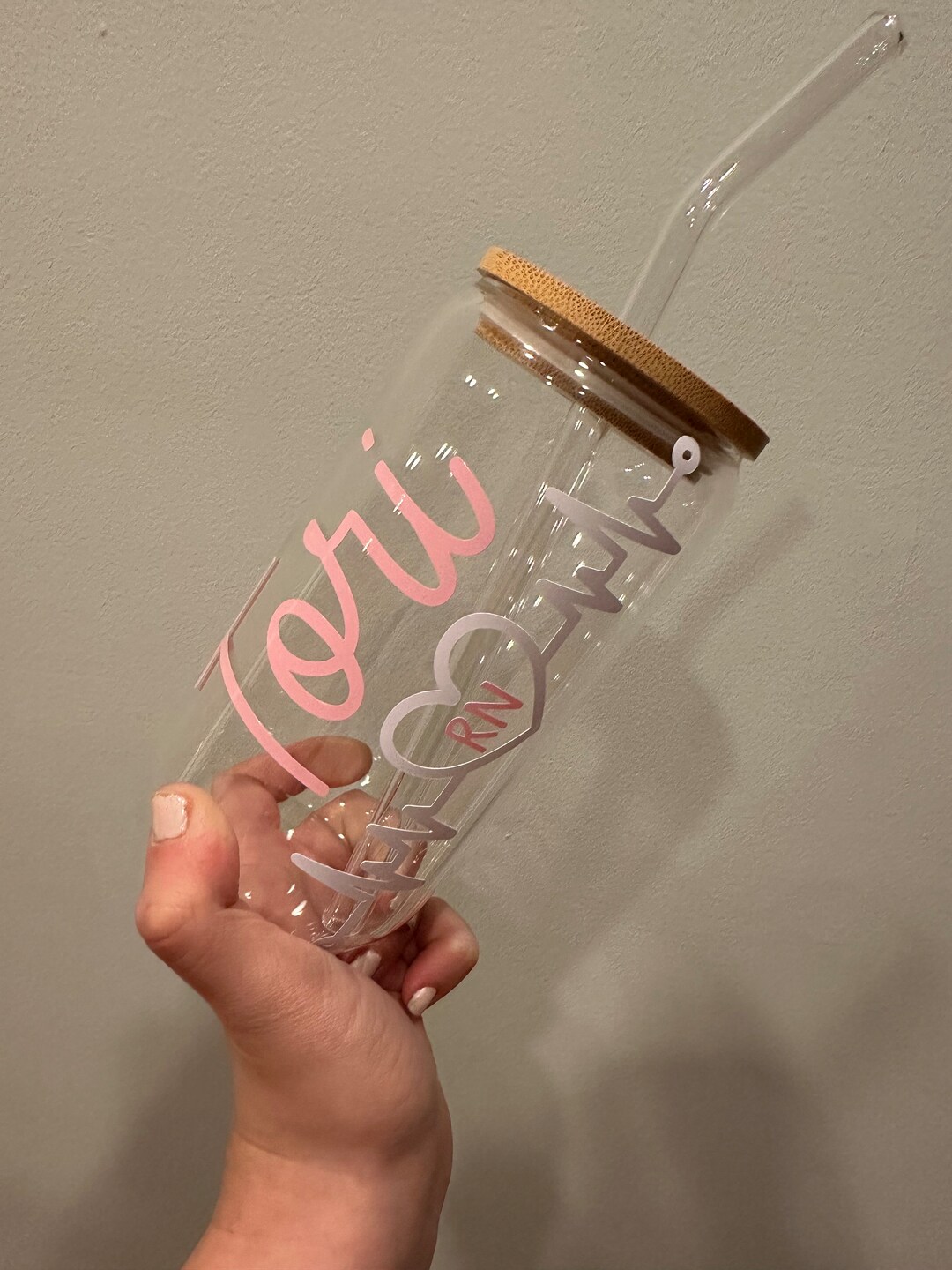 Healthcare Worker Cup, Nurse Cup, Nurse Gift, RN Glass Cup, Glass Cup ...