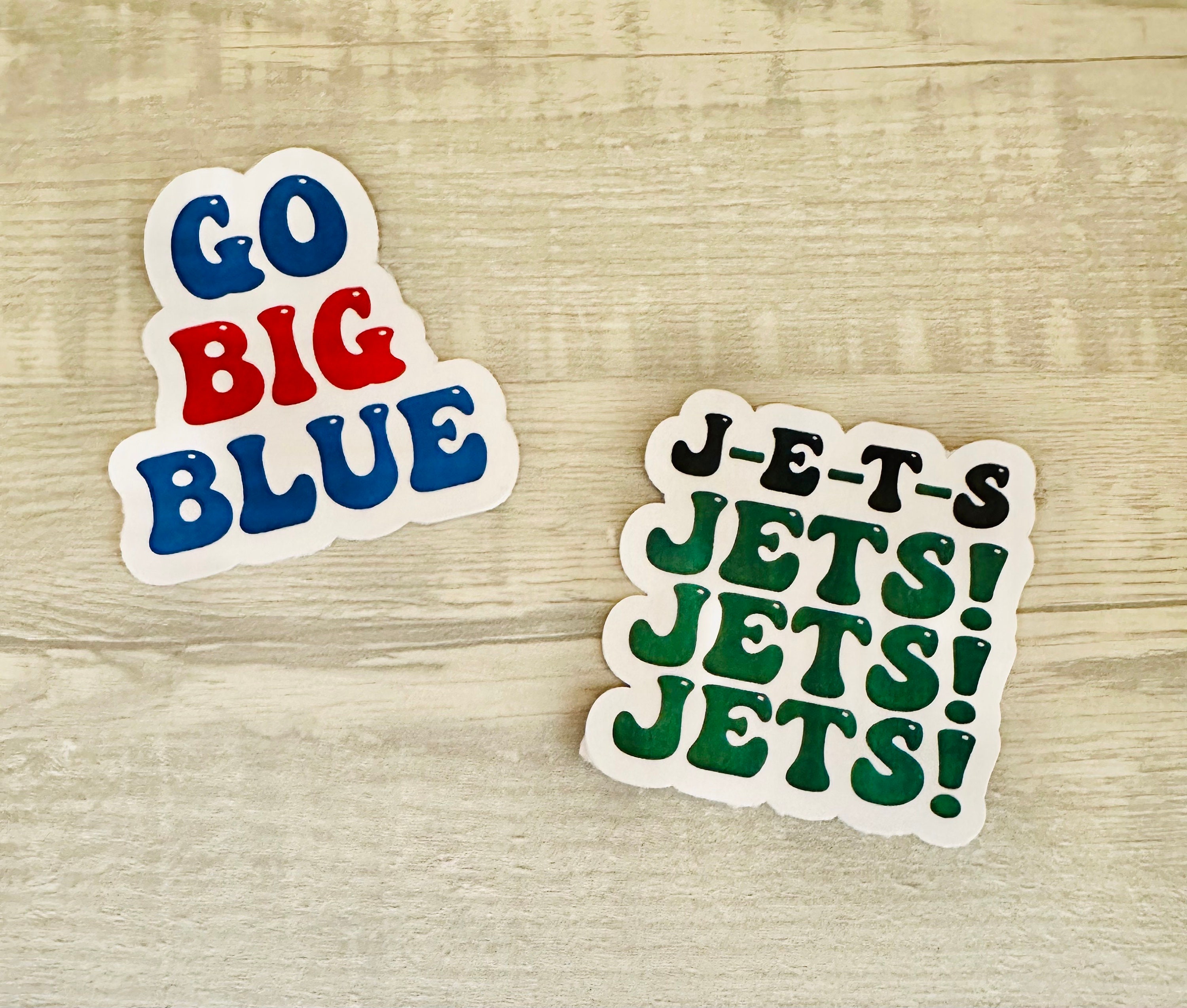 Go Big Blue Die Cut Sticker, Football Lover Sticker, Giants Football ...