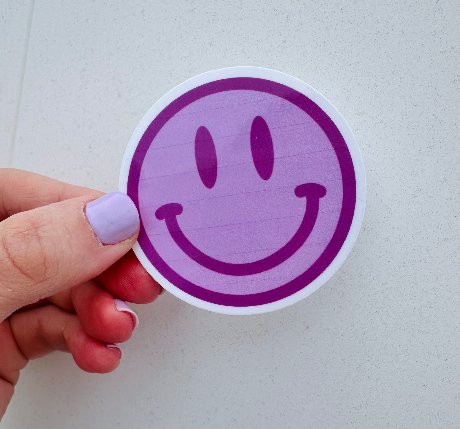 Smiley Face Die Cut Sticker, Smile Sticker, Colorful Smiley Face ...
