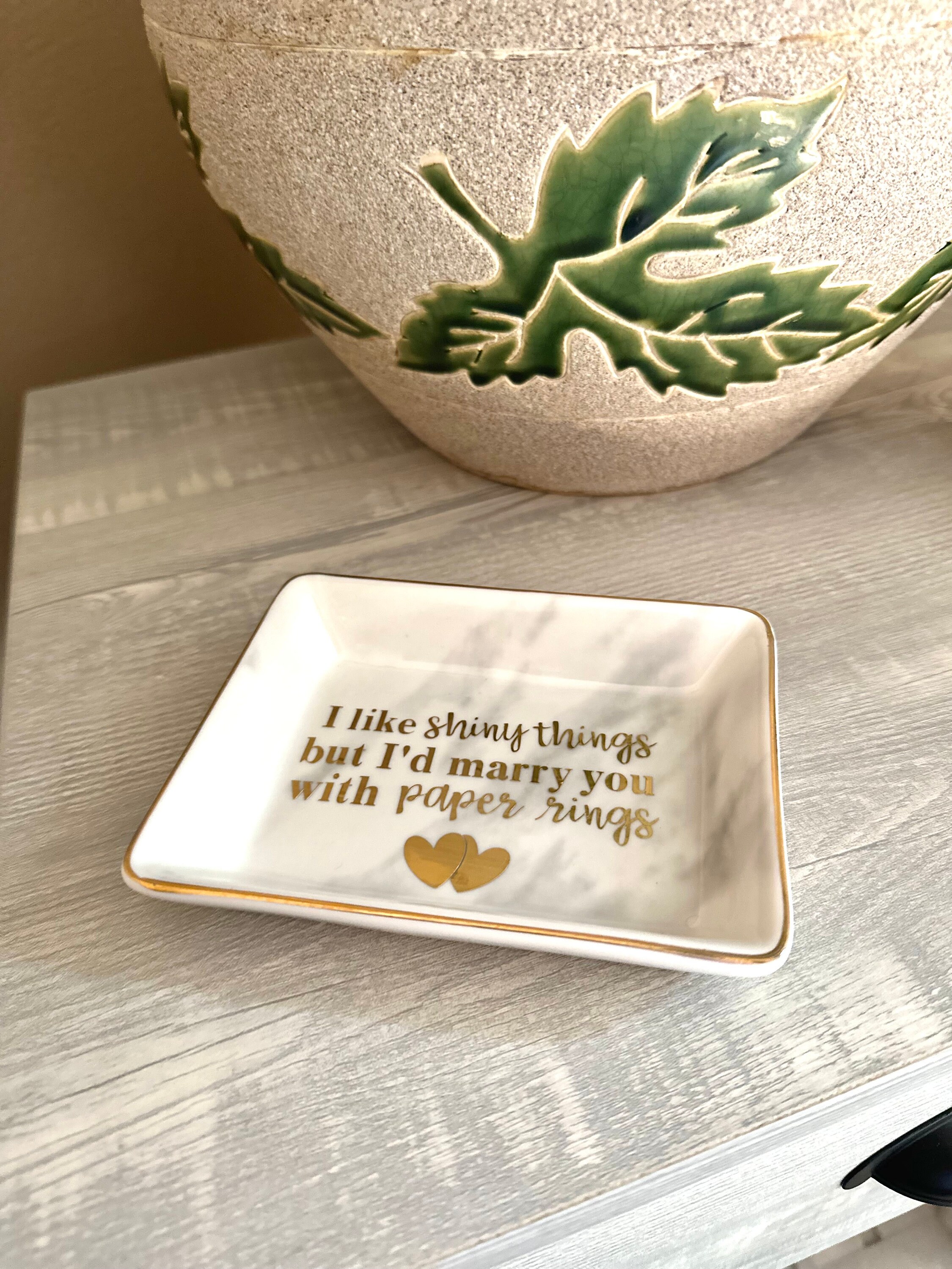 Ring Dish Quotes To My Daughter Gift From Mom, Ceramic Trinket Tray