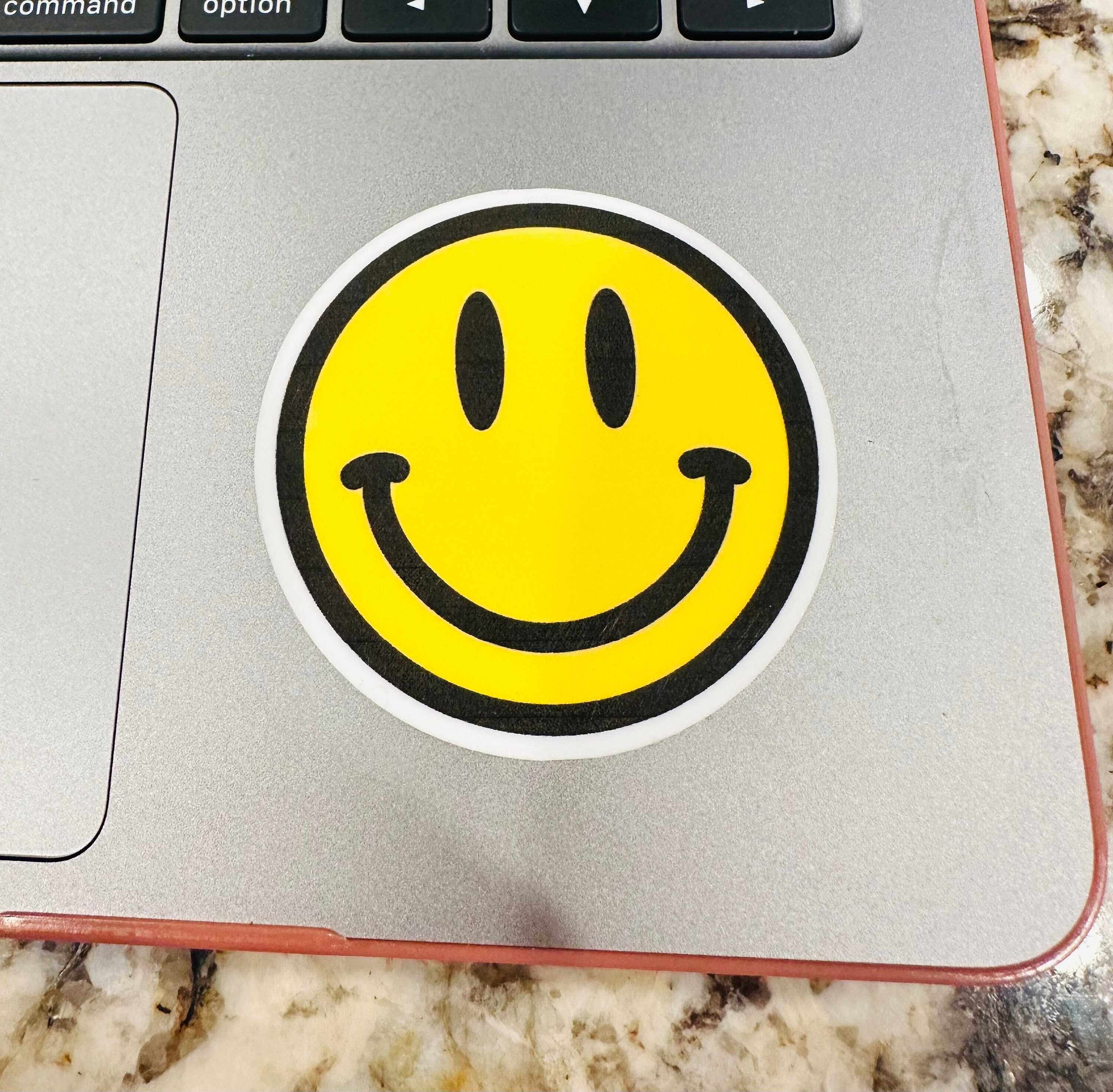 Smiley Face Die Cut Sticker, Smile Sticker, Colorful Smiley Face ...