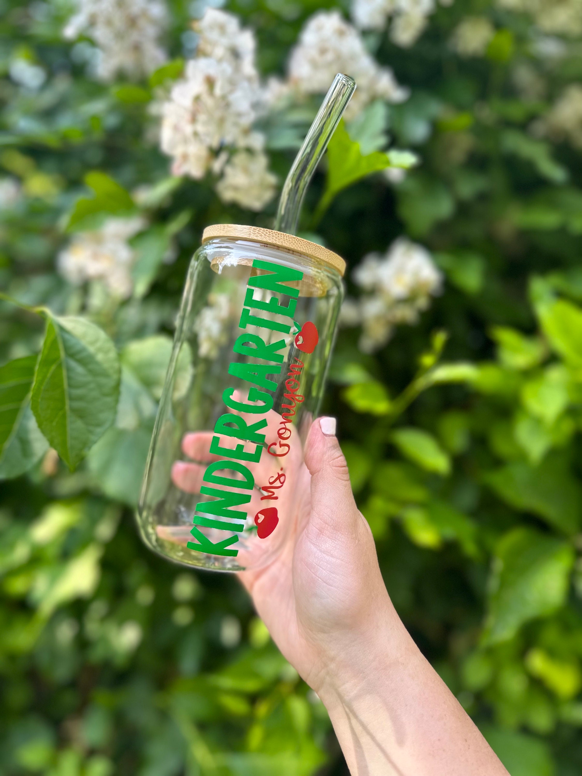 Teacher Custom Glass Cup, End of the Year Gift, Teacher Gift, Cup With ...