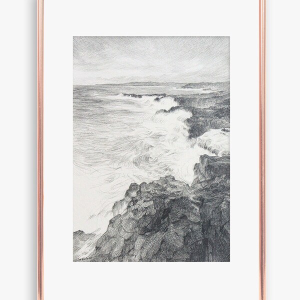 Waves and Rocks - Etsy