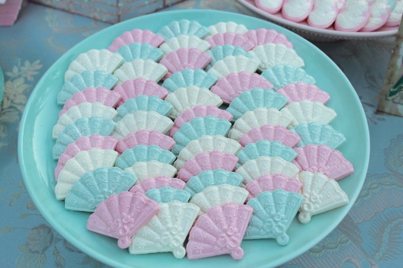 Unique Wedding Favor Tea Party Favor Hand Fan Chocolate | Etsy