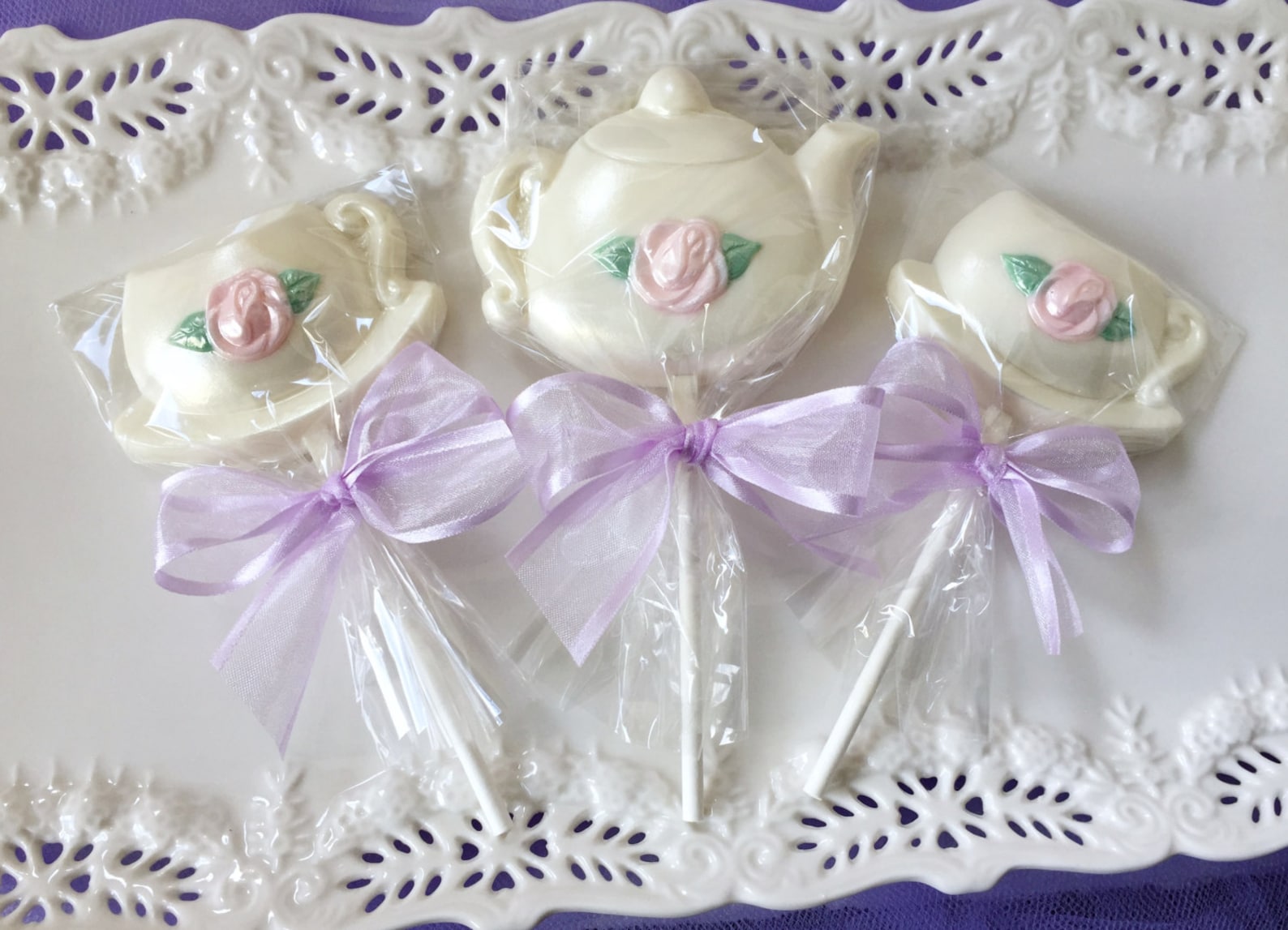Teacup & Teapot Chocolate Lollipops: Tea Party Favors - Etsy