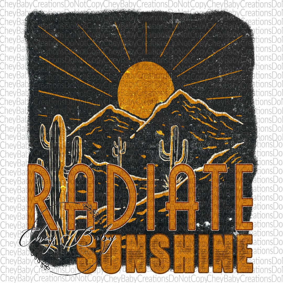 Radiate Sunshine Sublimation Transfer, Ready to Press Sublimation ...