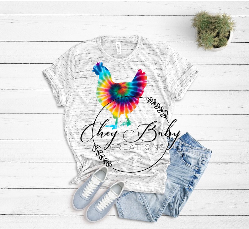 Tie Dye Chicken Tie Dye Sublimation Crazy Chicken Lady - Etsy